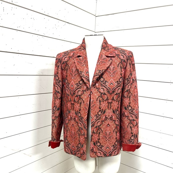 Kasper | Jackets & Coats | Kasper Jacket Blazer Orange Rust Rayon 4 ...